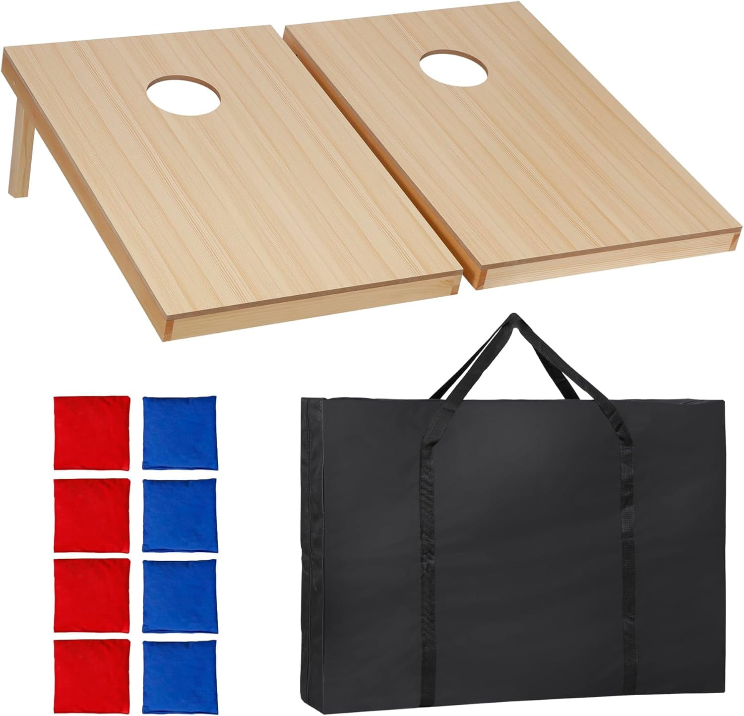 DJDG Portable Cornhole Set Regulation Size Outdoor Yard Cornhole Game 2 ...