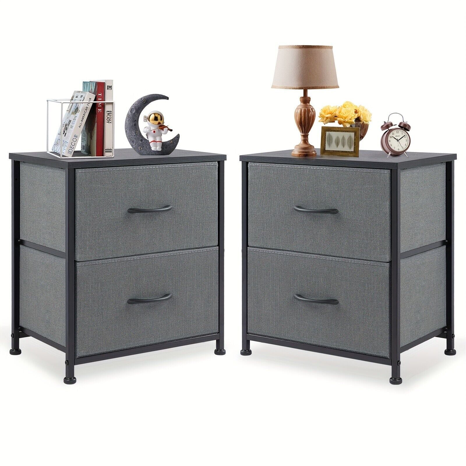 DJDG Set of 2 End Table, Modern Versatile Nightstands, Side End Table ...