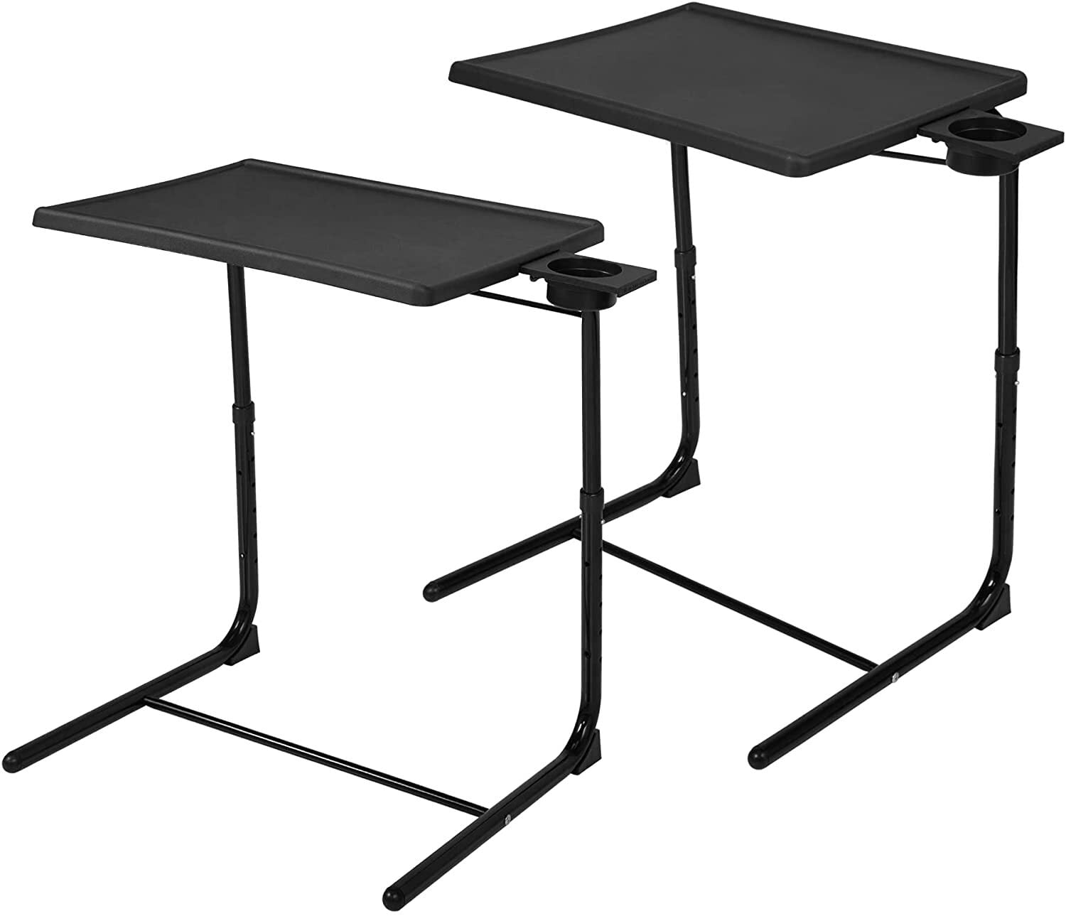 DJDG Set of 2 TV Tray Table, Folding TV Dinner with Cup Holder ...