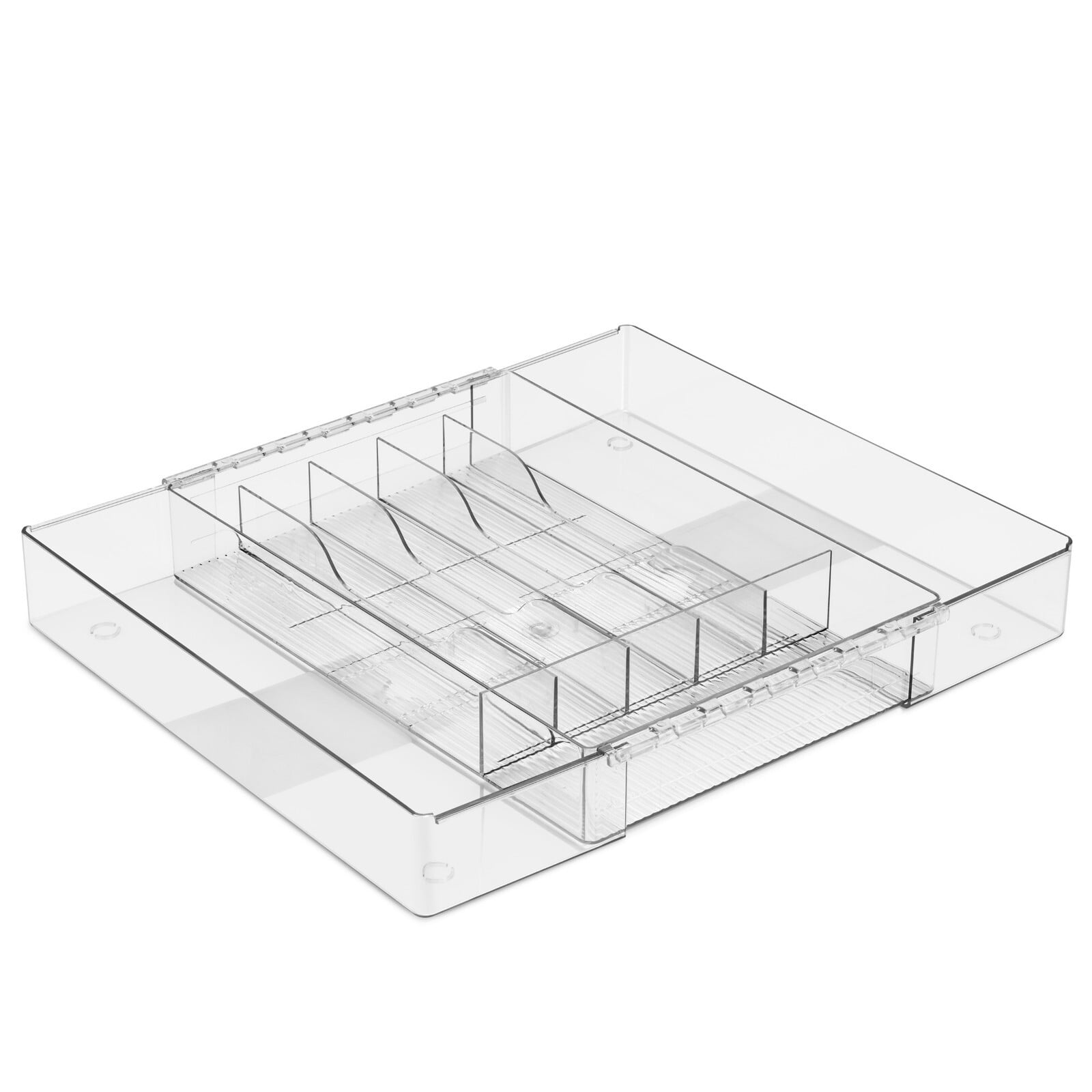 DJDG Silverware storage box, transparent and expandable kitchen drawer ...