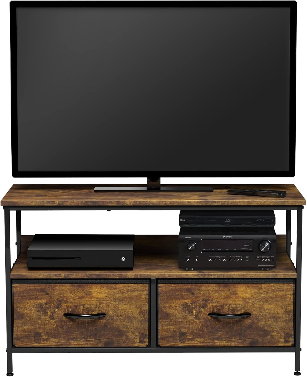 DJDG TV Stand Dresser with 2 Drawers - Television Riser Chest with ...