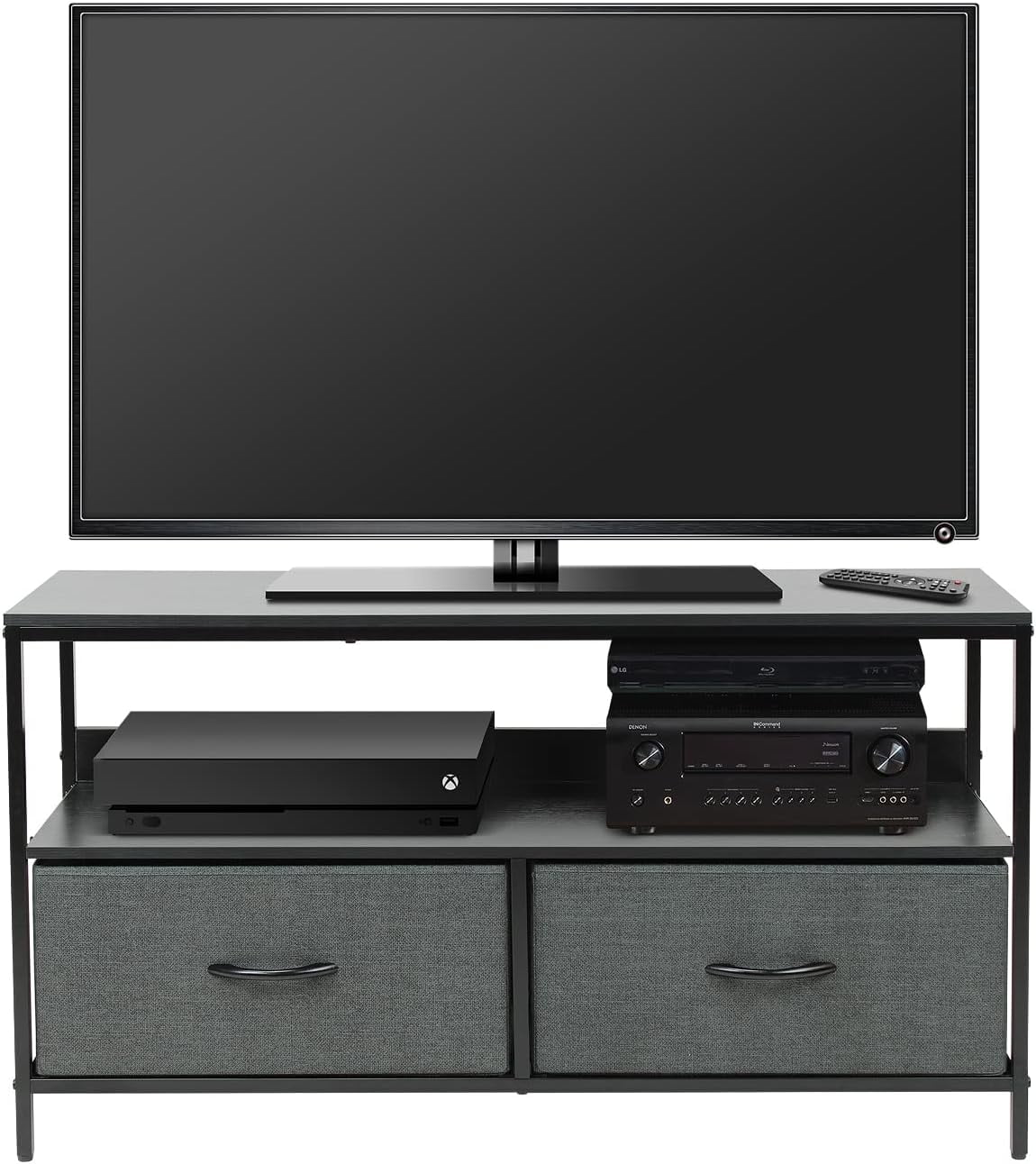 HLL TV Stand Dresser with 2 Drawers - Television Riser Chest with ...