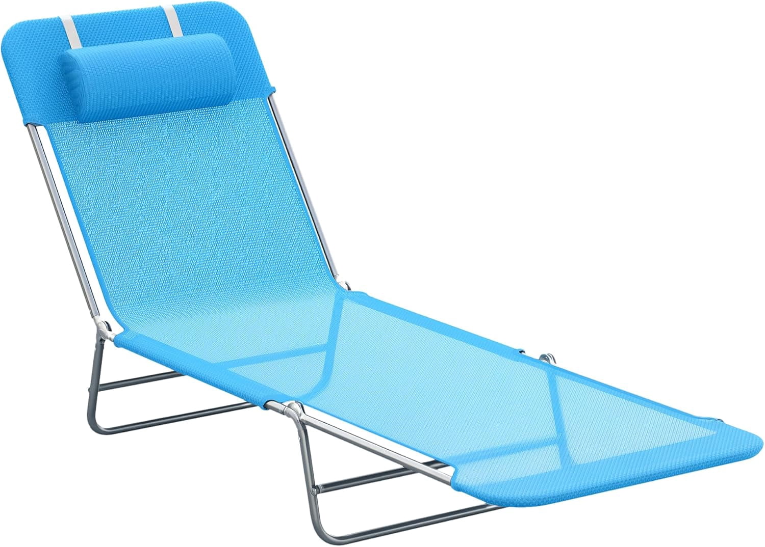 DJDG Tanning Chair Folding Chaise Lounge Pool Chairs with Pillow ...