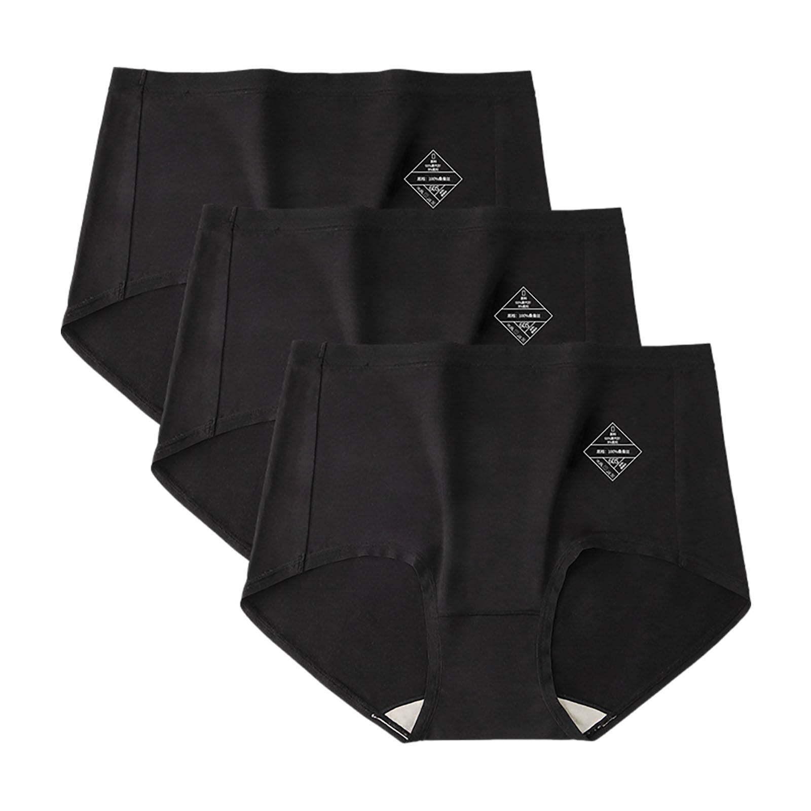 DJDLJWCJ 3Pc Womens Underwear Briefs High Waisted Breathable Soft Ladies Panties, Women’s Plus ...