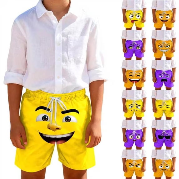 DJDLJWCJ Boys Graphic Shorts for Boys Elastic Waist Short Pants ...