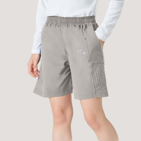 DJDLJWCJ Boys School Uniform Shorts Boy Quick Dry Elastic Waist Short ...