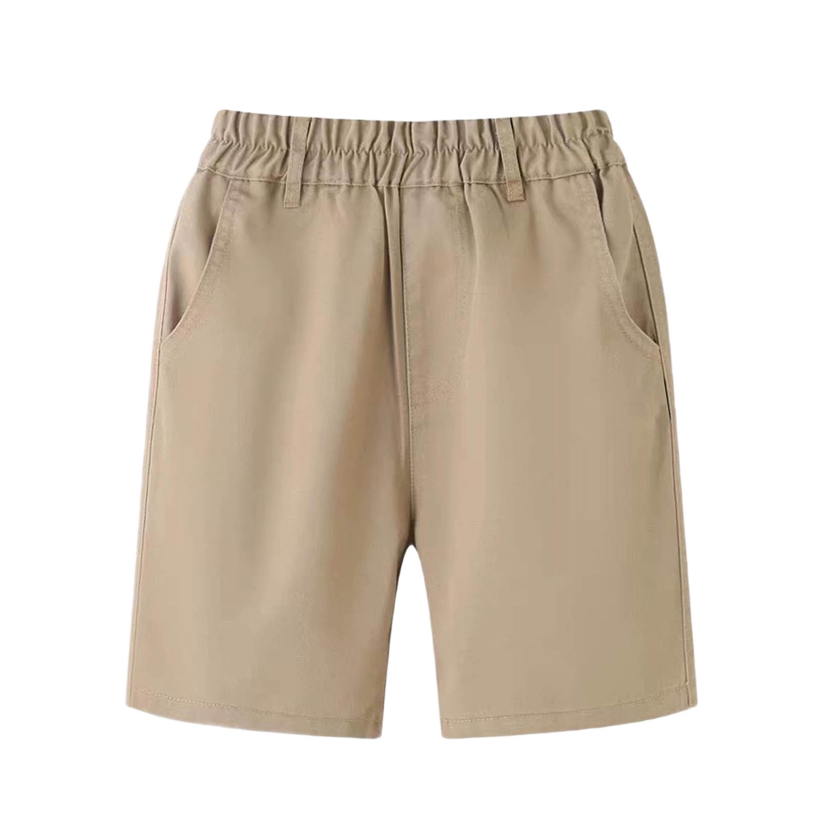 DJDLJWCJ Boys School Uniform Shorts Elastic Waist Short Pants ...