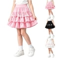 DJDLJWCJ Little Girls Pleated Skirt Bow Elastic Waist A Line Summer ...