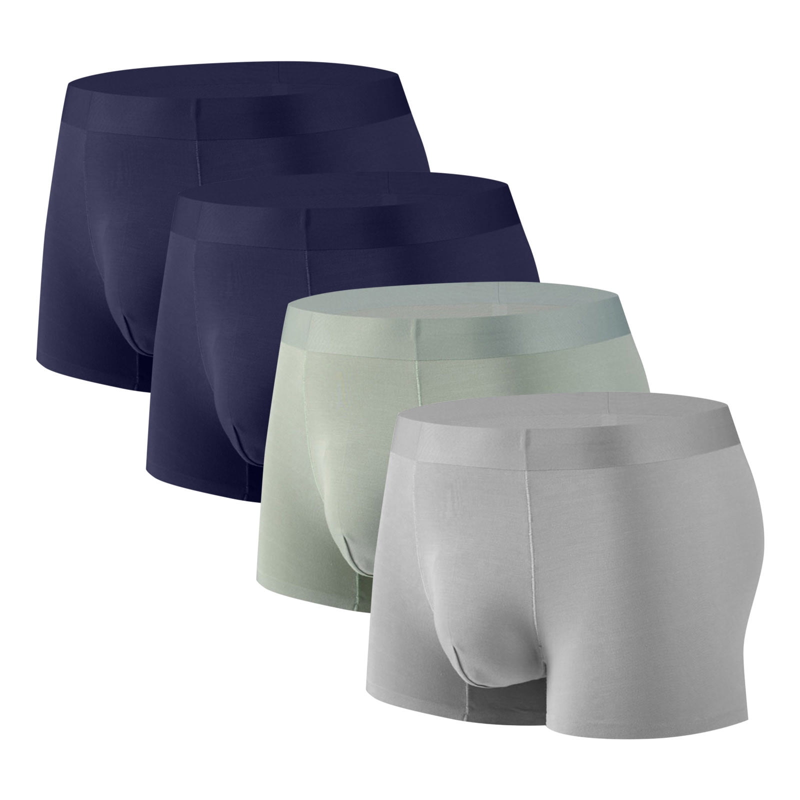 DJDLJWCJ Men's Regular Boxer Briefs, 4PC Men's Soft Underwear, Quick ...