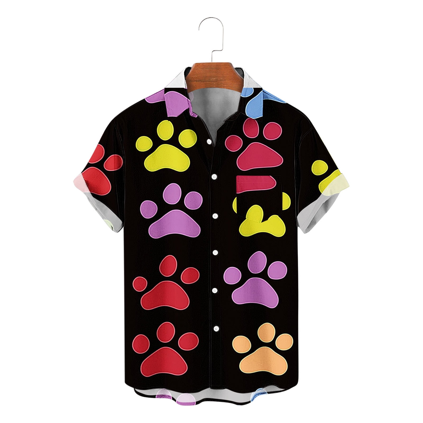 DJDLJWCJ Men’s Short Sleeve Button Down Shirt, Valentine's Day Heart ...