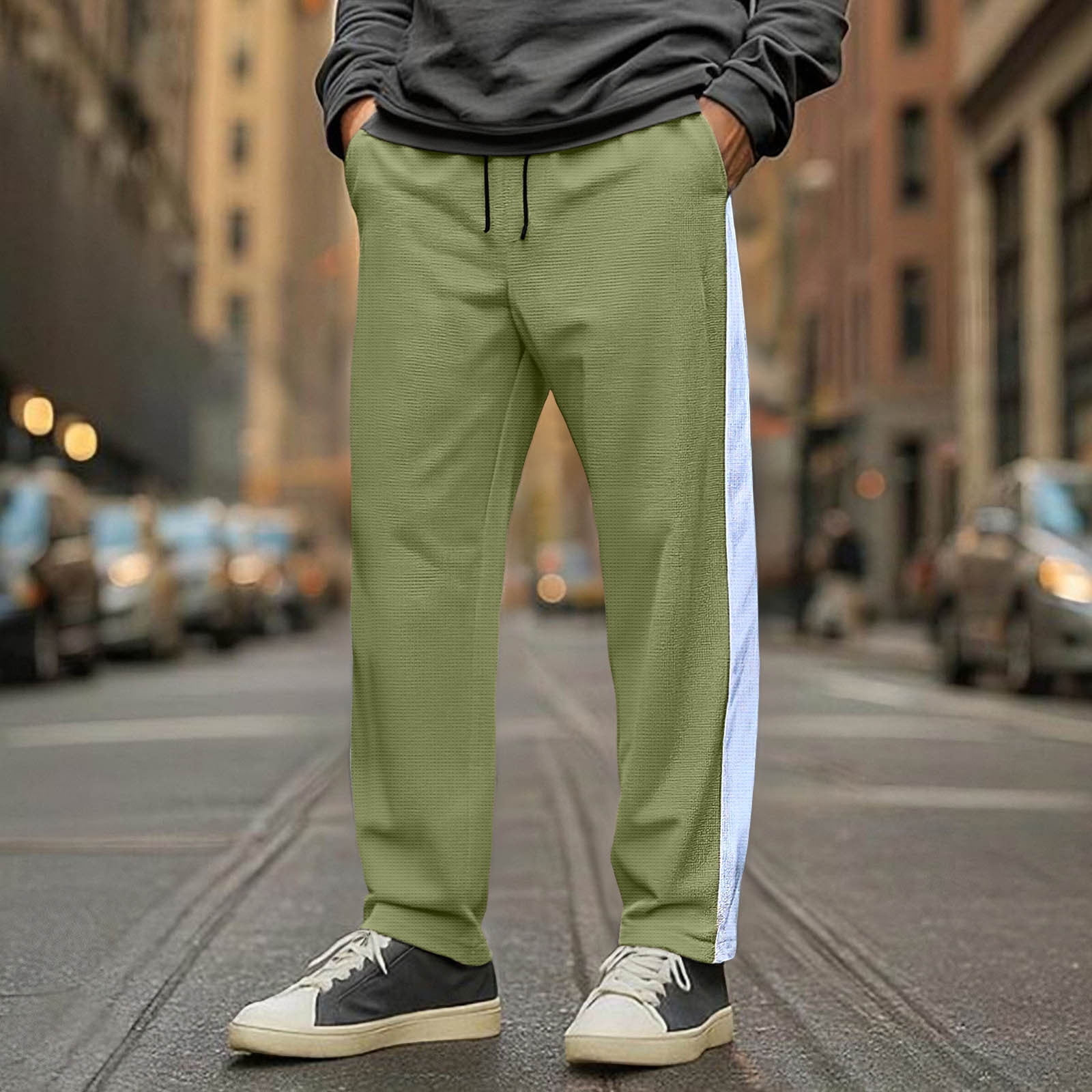 DJDLJWCJ Mens Sweatpants Adjustable Elastic Waist Straight Leg Baggy ...