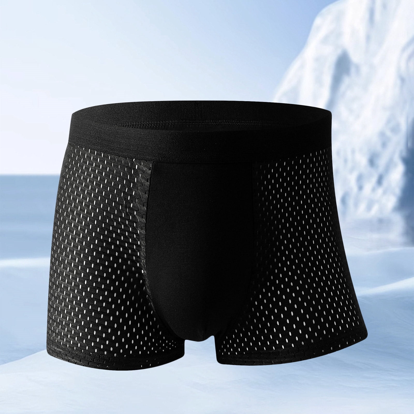 DJDLJWCJ Mens Underwear Boxer Briefs Elastic Waist Solid Low Waist ...