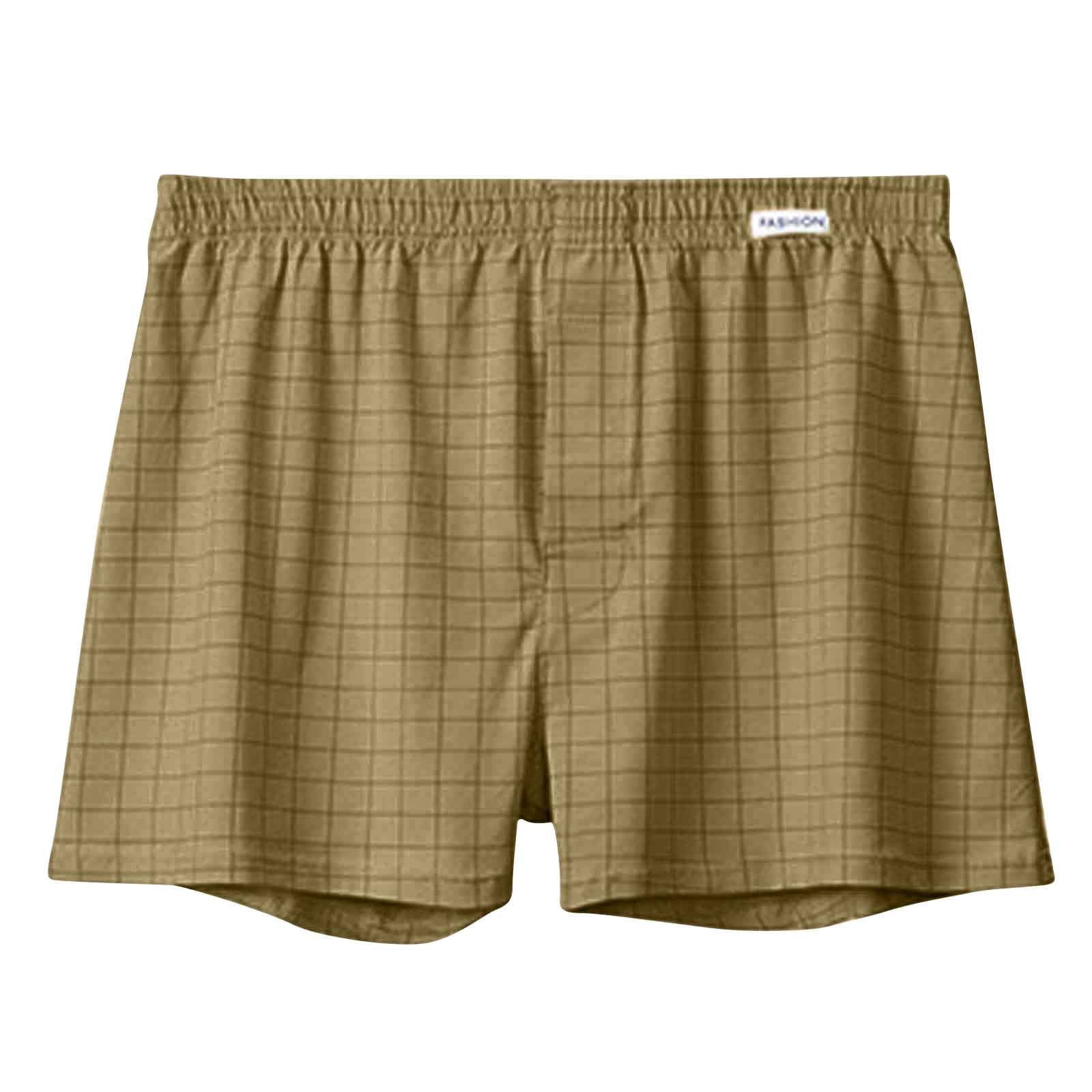 DJDLJWCJ Mens Boxer Briefs Underwear Breathable Thin Mid-waist Elastic ...