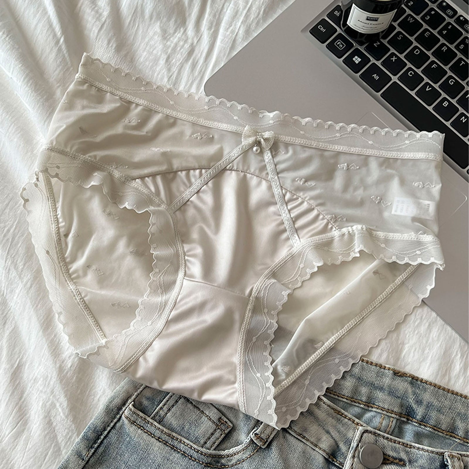 DJDLJWCJ Underwear for Women High Waist Seamless Ice silk Breathable Comfortable Ladies Panties ...