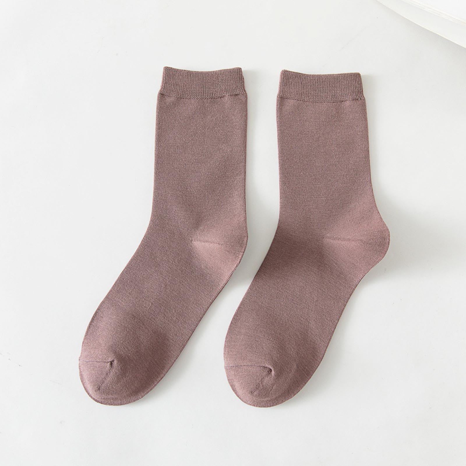 DJDLJWCJ Women Crew Boot Socks Hiking Womens Solid Socks Comfortable ...