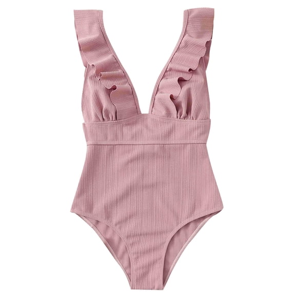 DJDLJWCJ Womens One Piece Swimsuits V Neck Slimming Tummy Control ...