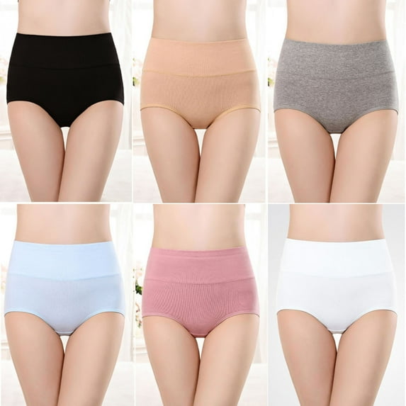 DJDLJWCJ Womens Underwear Briefs Mid Waist Seamless Stretch Plus Size Comfortable, Panties for ...