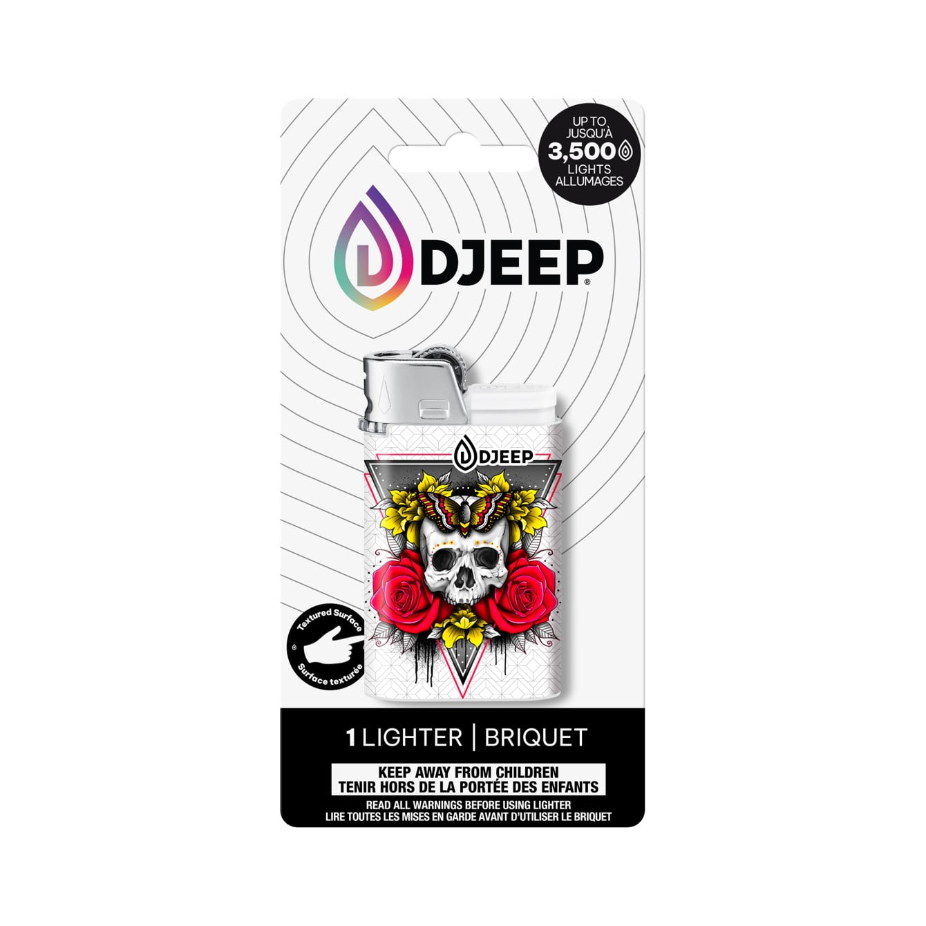 DJEEP Pocket Lighter, Vibrant Collection, Assorted Designs, 1 Count ...