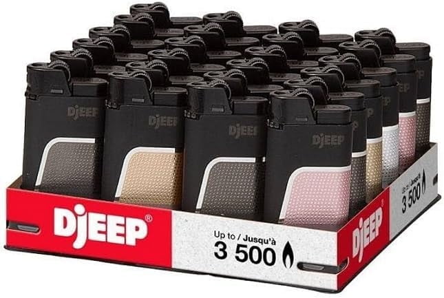 DJEEP Pocket Lighters, Bold Collection Textured, Unique Lighters, 24 ...