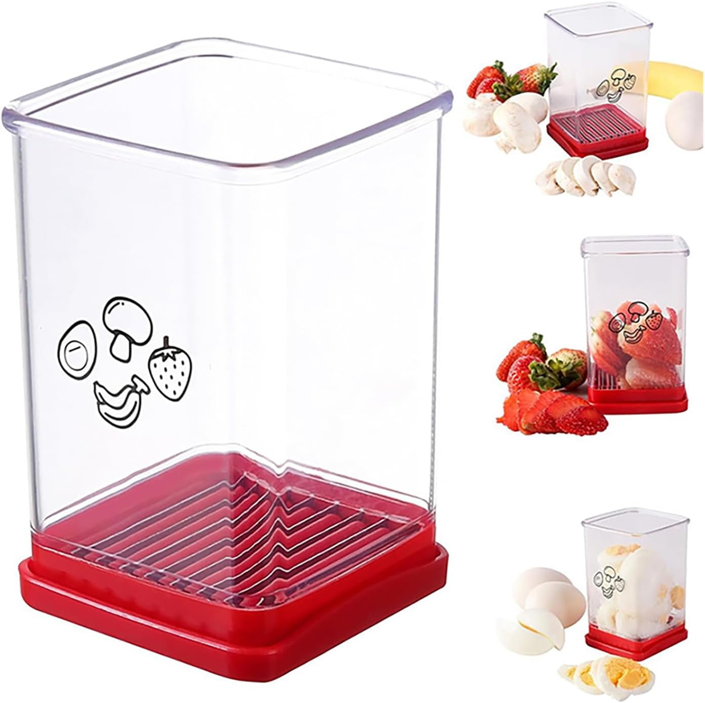 DJH-Cup Slicer Fruit, Speed Fruit Cutter Stainless Steel Handheld ...