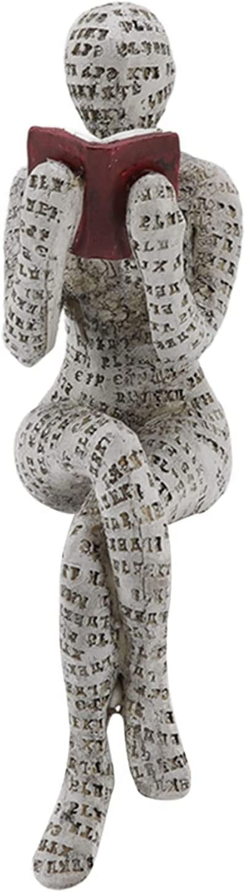 DJH-Pulp Resin Reading Women Figurine Thinker Statue,Innovative Lady ...