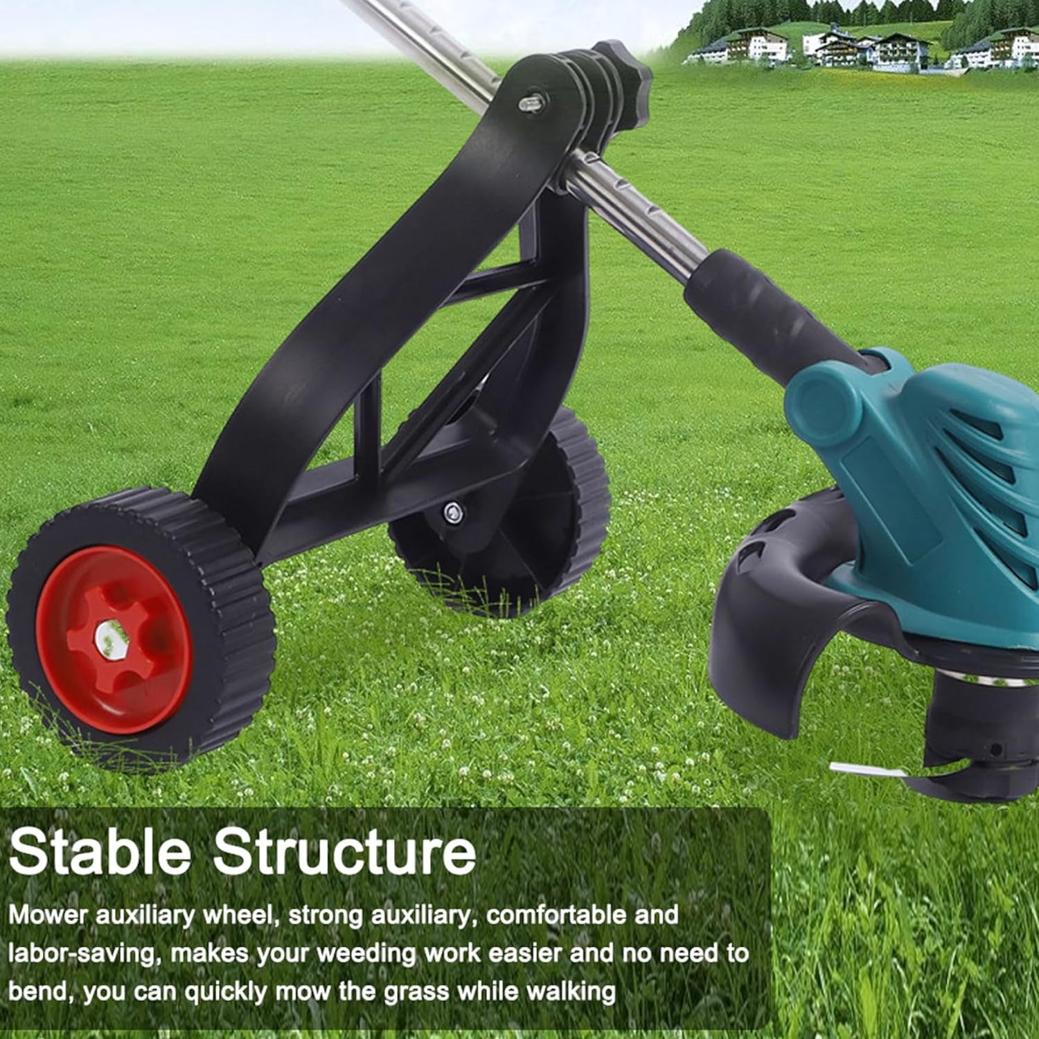 DJH-String Trimmer Support Wheels Attachment Adjustable Wheels ...