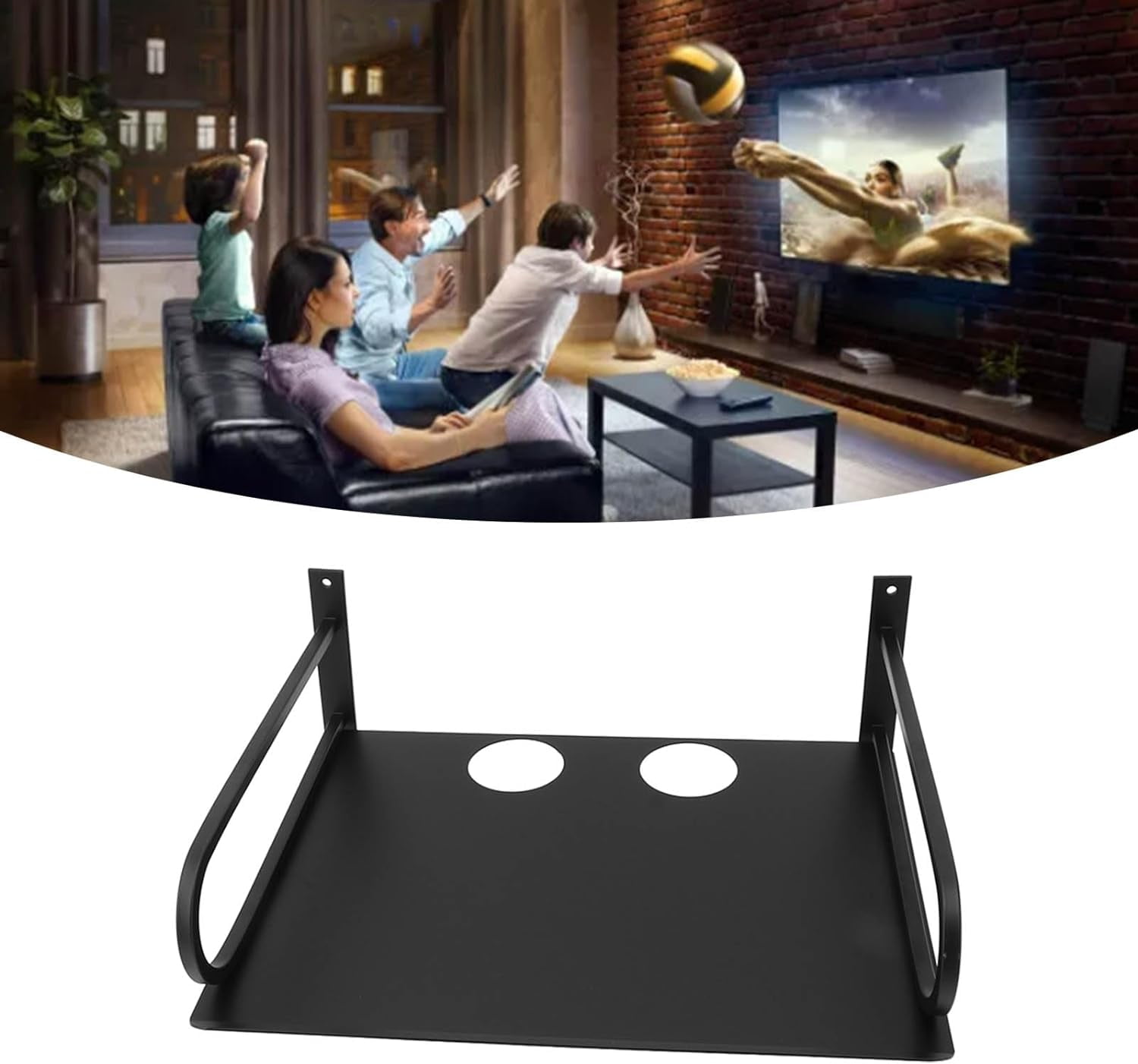 DJH-Wall Mounted Projector Shelf,Floating Projector Wall Mount,Router ...