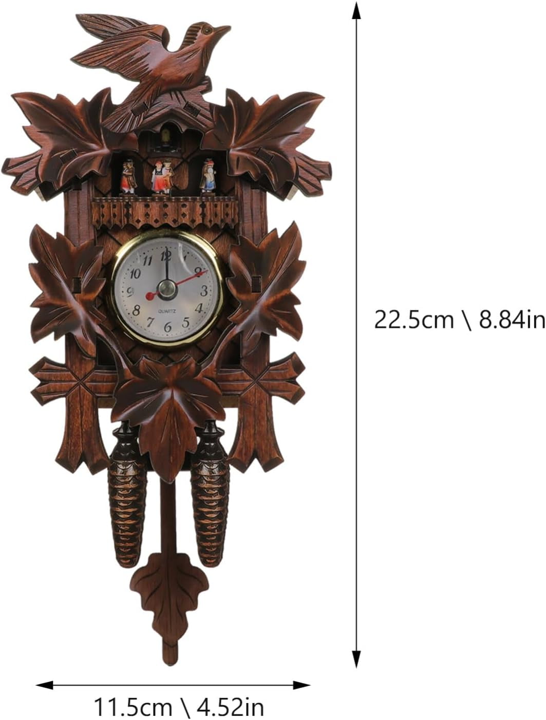 DJH-Wooden Wall Clock Rustic Decor Wall Clock for Office Wood Decor ...