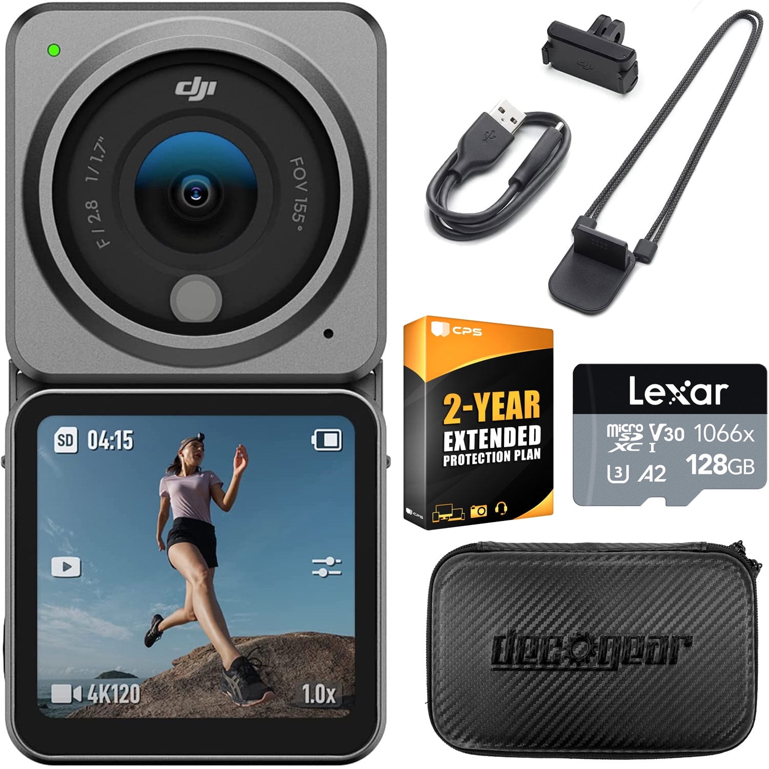 DJI Action 2 Camera Power Combo (CP.OS.00000197.01) with 128GB Bundle ...