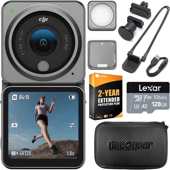 DJI Action 2: Waterproof & Portable Camera + Dual-Screen Combo, 128GB ...