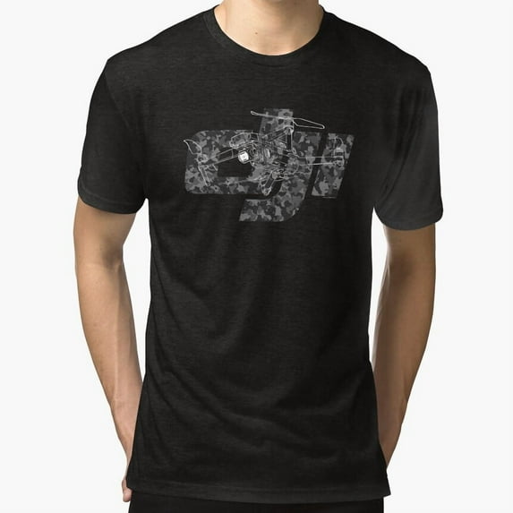 DJI Drone Grey Camouflage Pilot Flying Tech Enthusiast Design T-Shirt ...