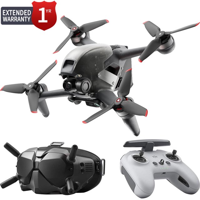 DJI FPV Combo Drone with Remote & V2 Goggles with CPS 1 Year Warranty - Walmart.com