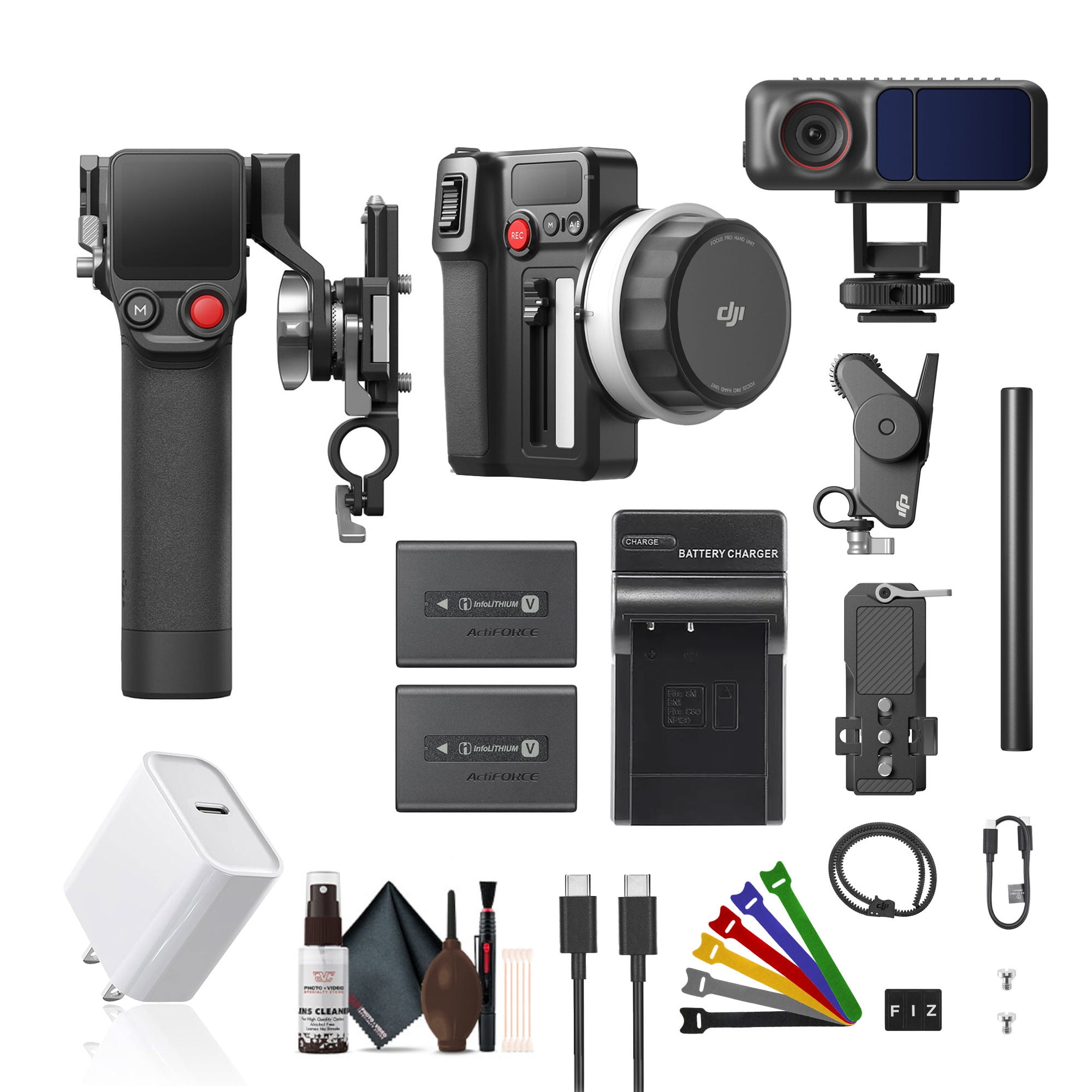 DJI Focus Pro All-In-One Combo + NPF-550 Battery + USB-C Cable + Cleaning Kit + More - Walmart.com