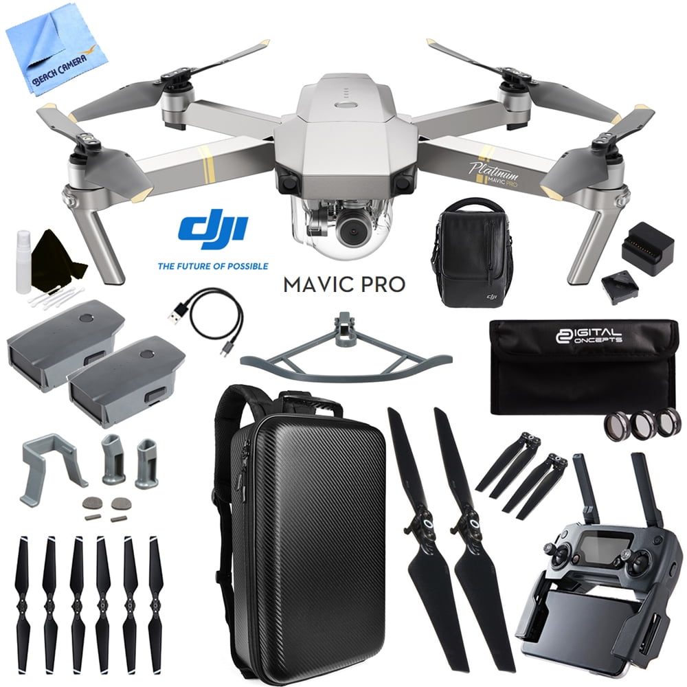 DJI Mavic Pro Platinum 4K Quadcopter Drone Fly More Combo Pack 2 Extra ...