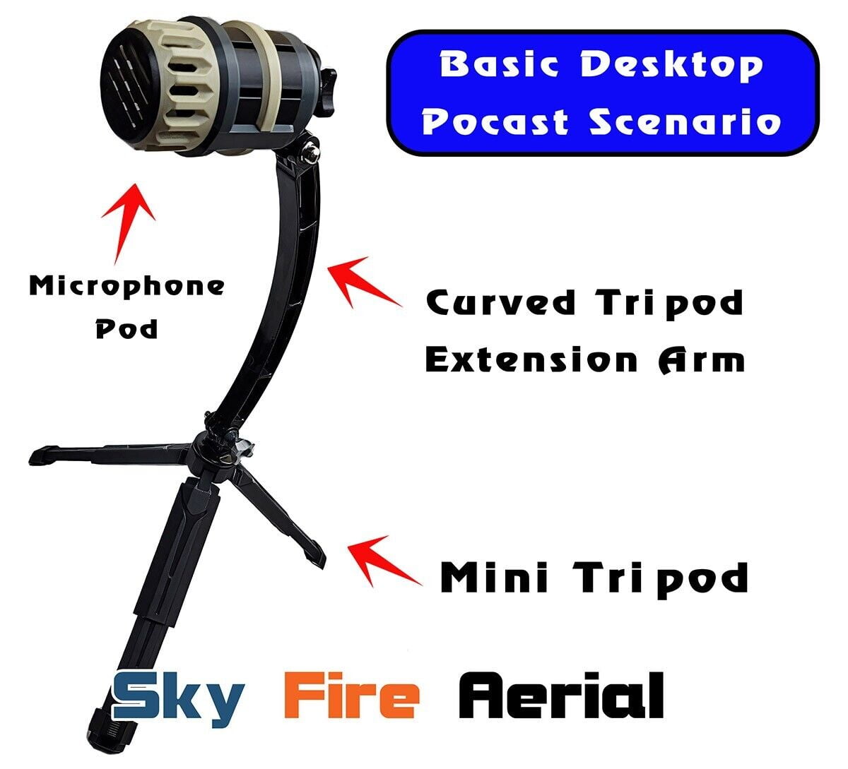 DJI Mic 2 Wireless Microphone Standard Desktop Podcast Interview Handle ...