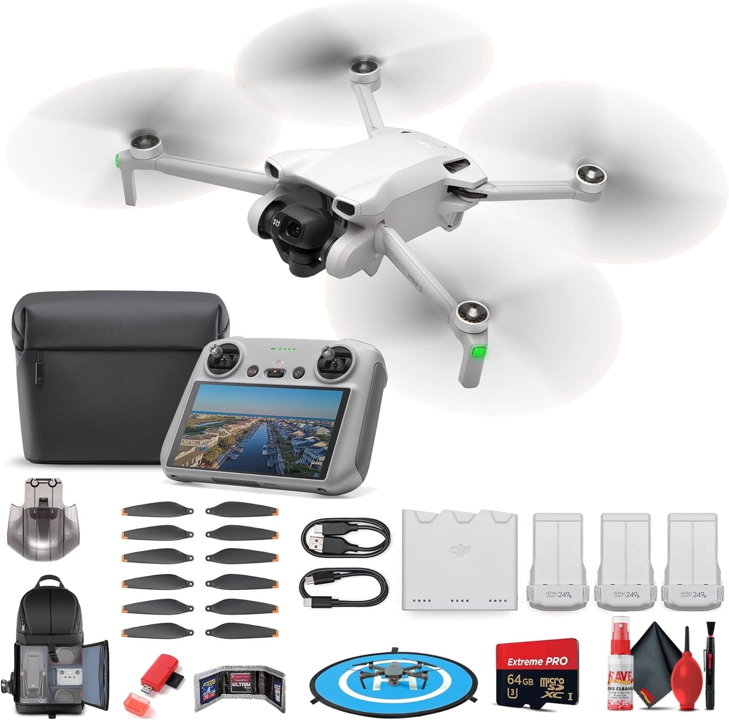 DJI Mini 3 with DJI RC Remote (Fly More Combo) (CP.MA.00000613.01 ...