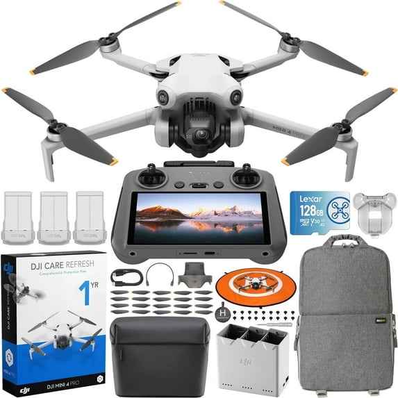 DJI Mini 4 Pro Drone, 4K HDR Video, RC 2 Remote, Fly More Combo, 3 ...