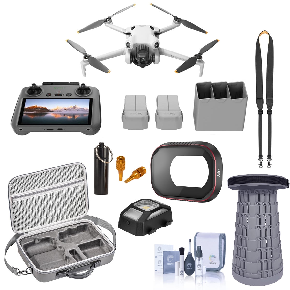 DJI Mini 4 Pro Drone Fly More Combo, Bundle with Strobe Anti-Collision ...
