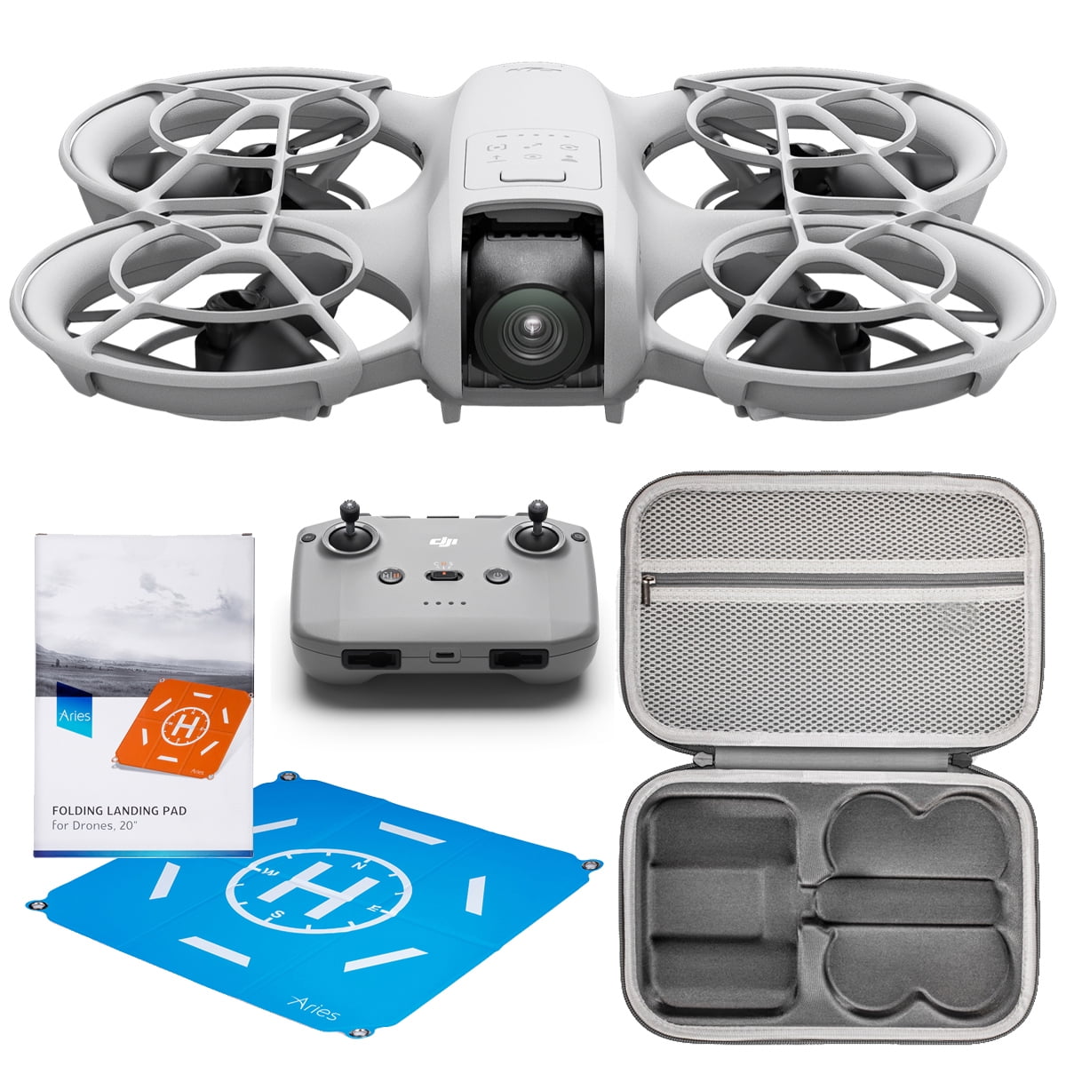 DJI NEO Drone, White, Bundle with RC-N3 Remote Controller, Carrying ...