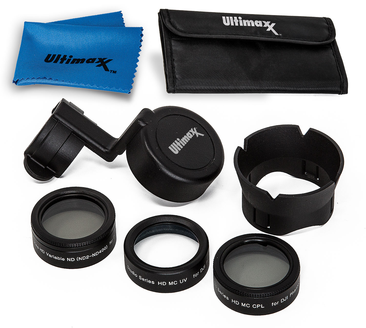 DJI Phantom 4 7 Piece Filter Kit UV, CPL, ND2-ND400 + Gimbal Lens Cap ...