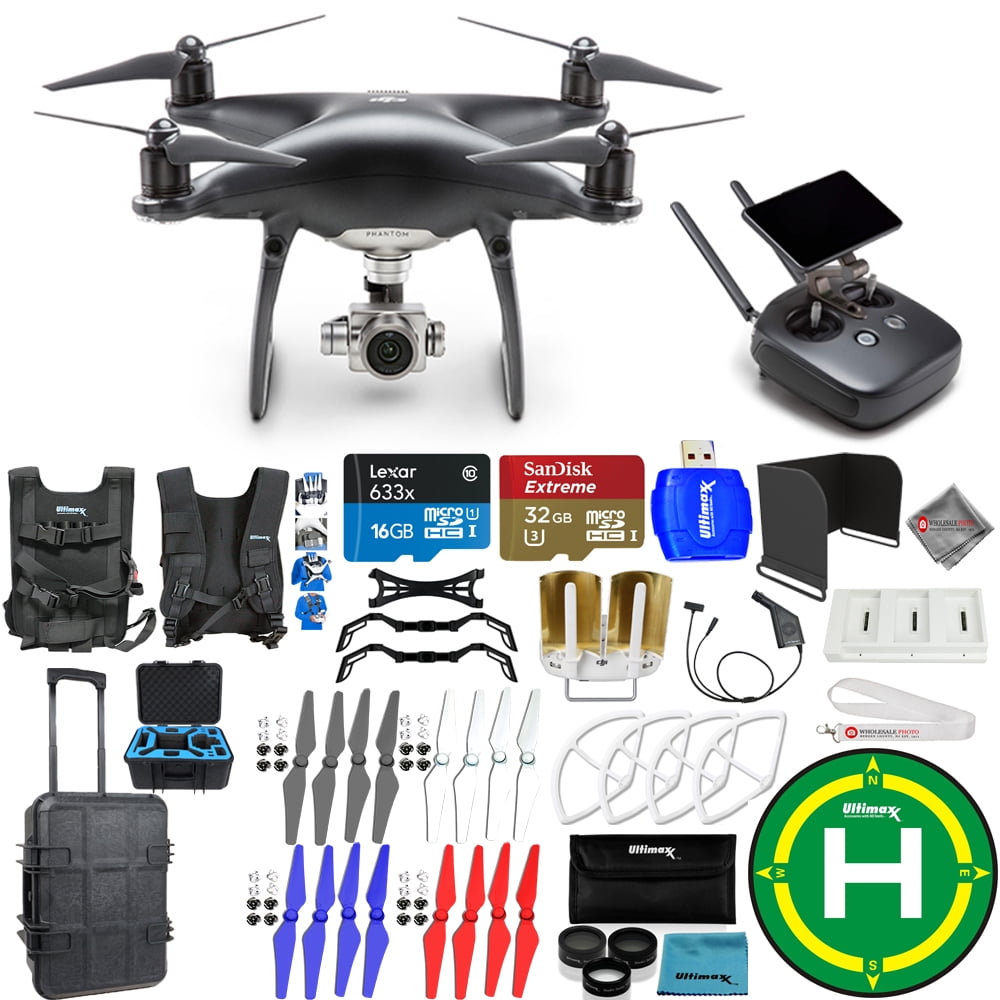 DJI Phantom 4 Pro+ Black Obsidian Edition Drone Mega Kit W/ Rolling ...