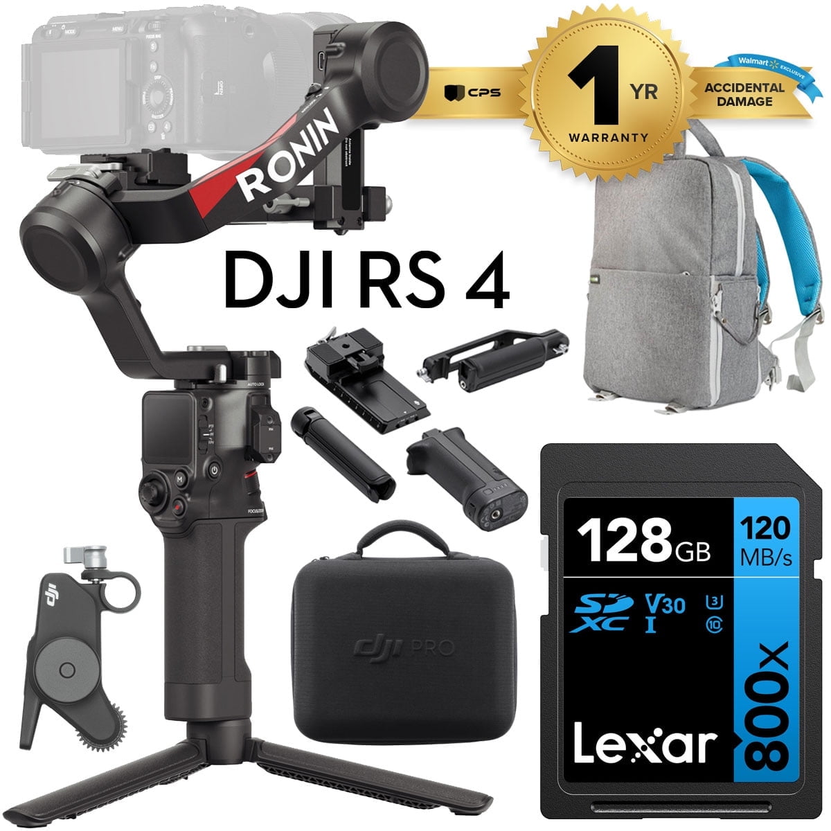 DJI RS 4 Combo, 3-Axis Gimbal Stabilizer for DSLR and Mirrorless ...