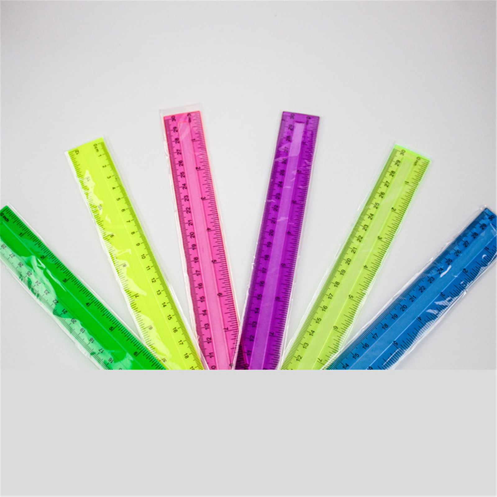 DJJGXAN 1 Pack Clear Plastic Ruler Straight Ruler 30cm/12 Inch Drafting ...