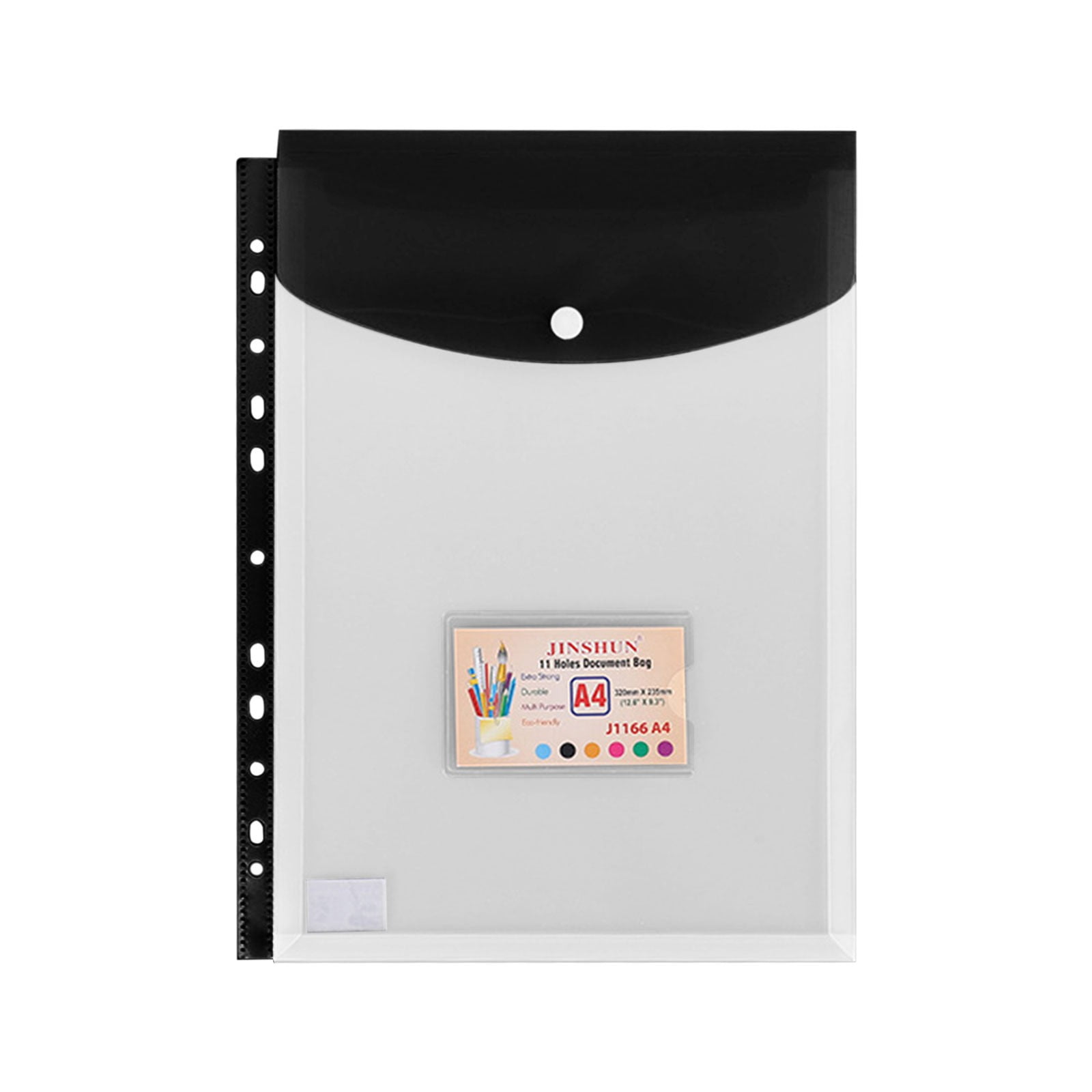 DJJGXAN 1 Pack Plastic Envelopes Binder Pocket 11 Holes Expandable ...