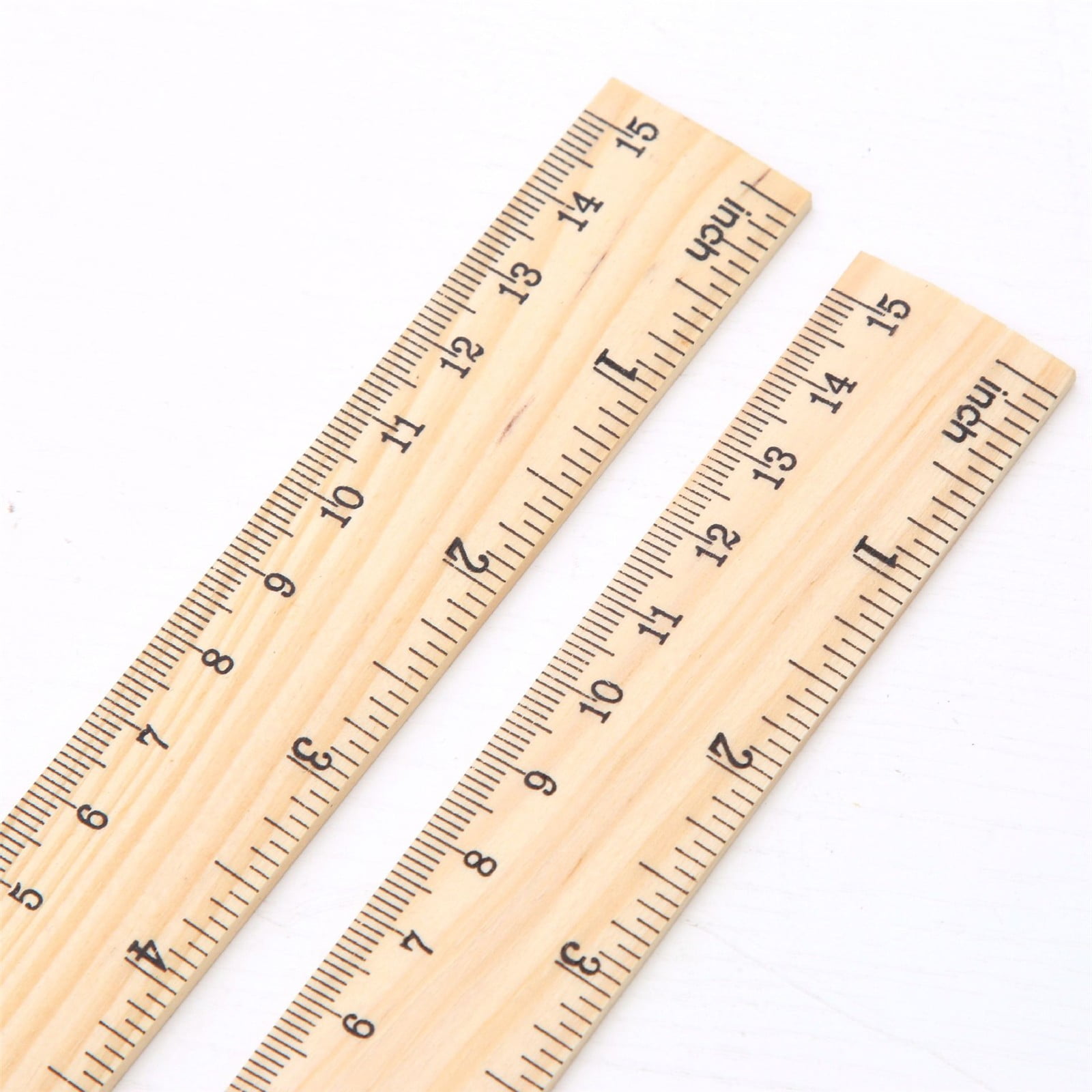 DJJGXAN 1 Pack Wooden Ruler 6 Inch Wood Rulers Measuring Ruler Office ...