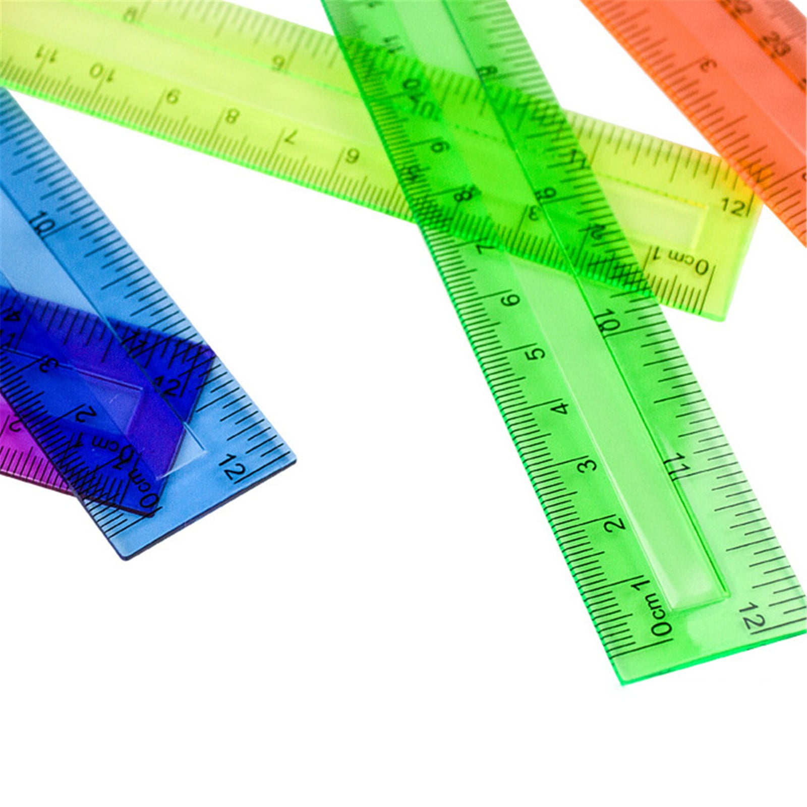 DJJGXAN 12 Inch Plastic Rulers, Colored Clear Rulers, Centimeters and ...