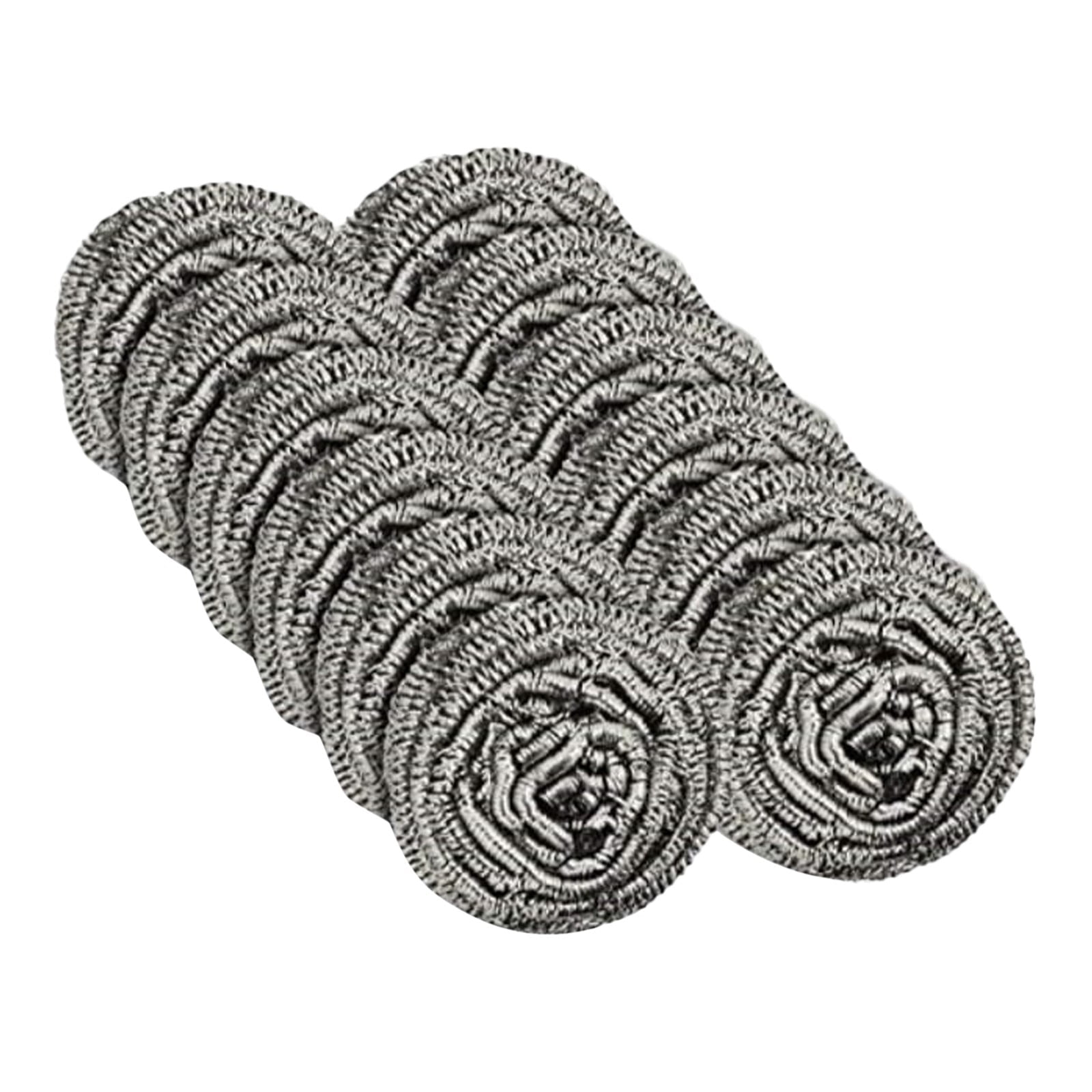 DJJGXAN 12 Pack Steel Wool Scrubbers Stainless Steel Scourers Steel ...