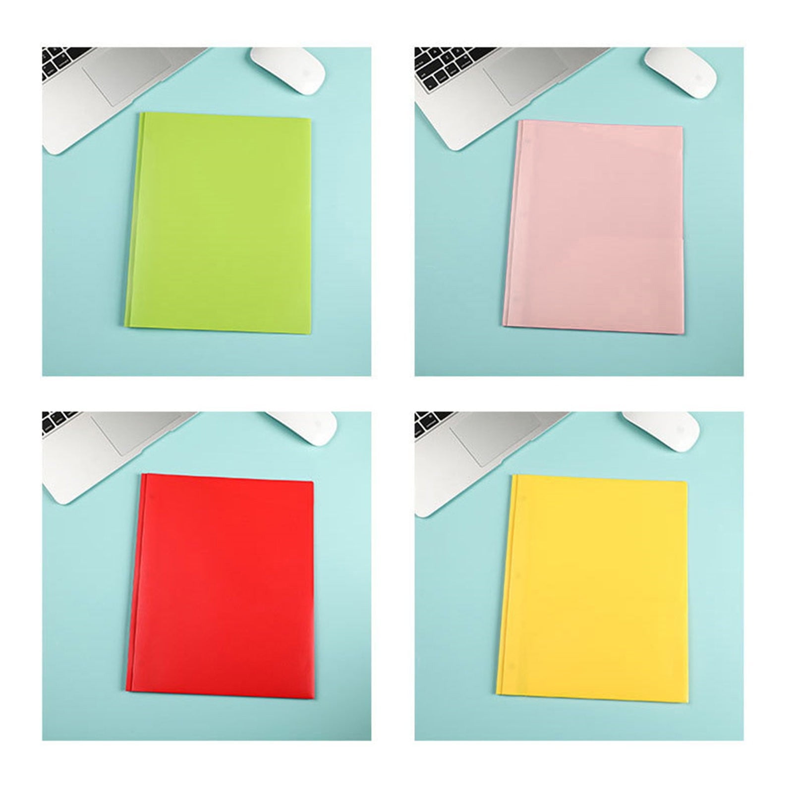 DJJGXAN Colored Plastic Folders, Pastel Decorative Pocket Folders with ...
