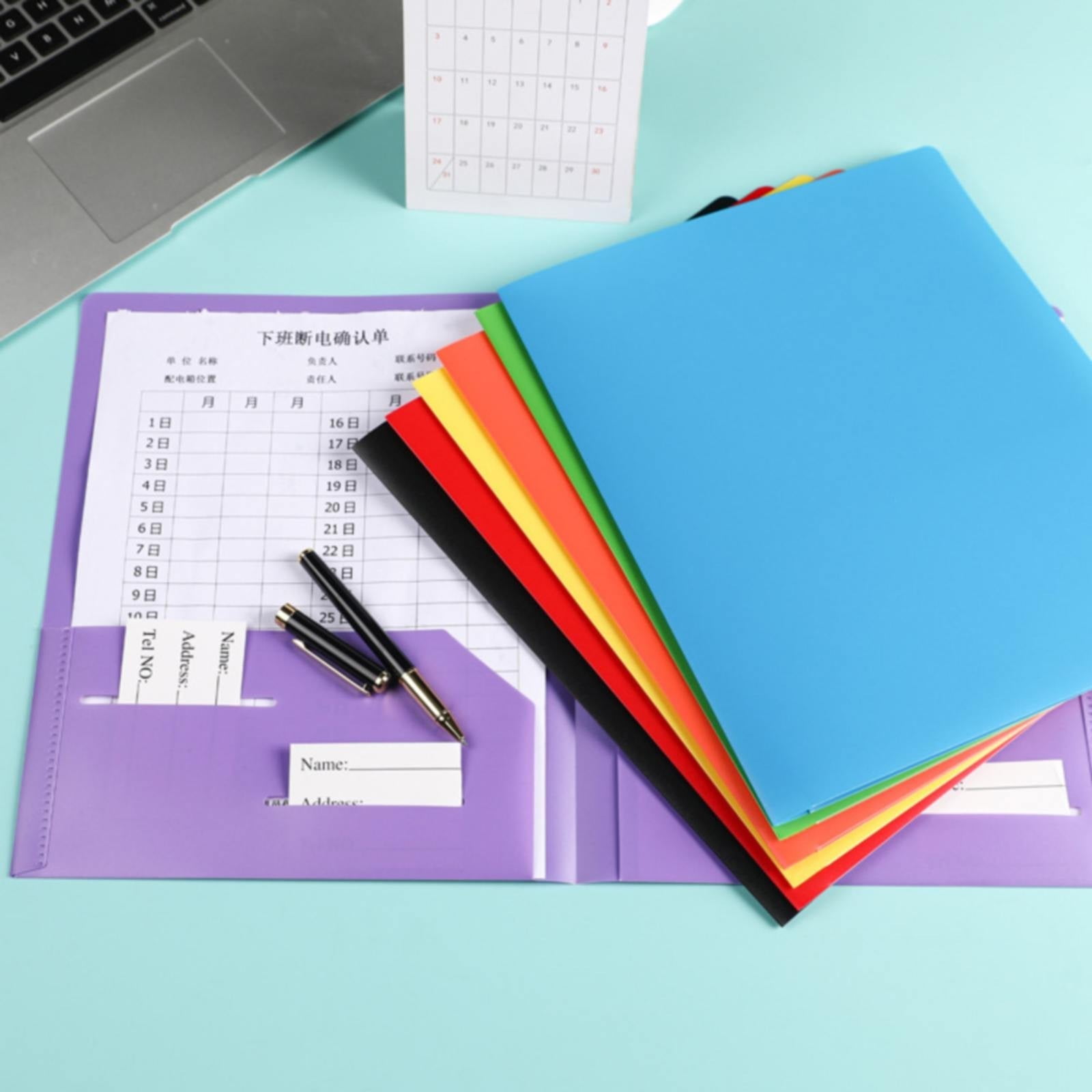 DJJGXAN Colorful Folders with Pockets Plastic Folders With Pockets ...