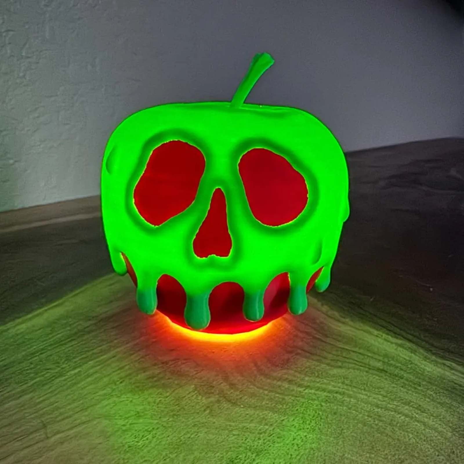 DJJGXAN Green and Red Poison Candy Apple Light – Wicked Witch Tabletop ...